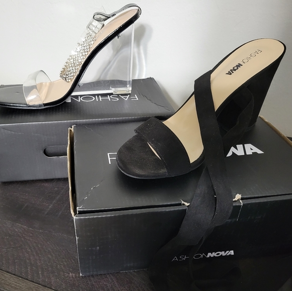 Fashion Nova | Shoes | Two Pairs Of Fashion Nova Heels | Poshmark